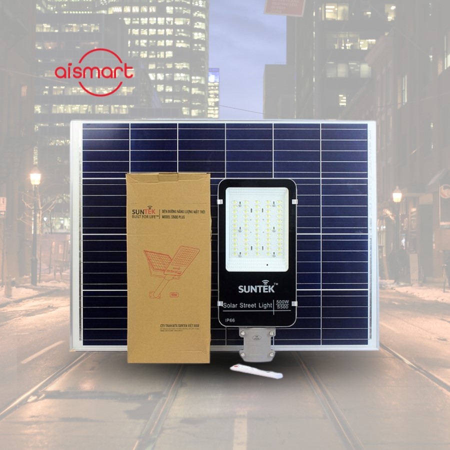 Bộ đèn led năng lượng mặt trời công suất: 500W. Model: S500 Plus, hiệu: SUNTEK. (chưa bao gồm bộ ...