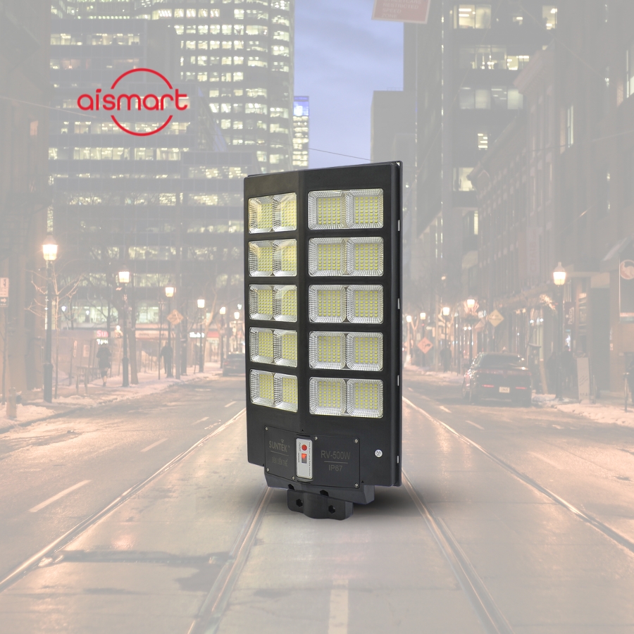 Bộ đèn đường gắn liền tấm pin năng lượng mặt trời công suất 500w. Model: RV-500, hiệu: Suntek