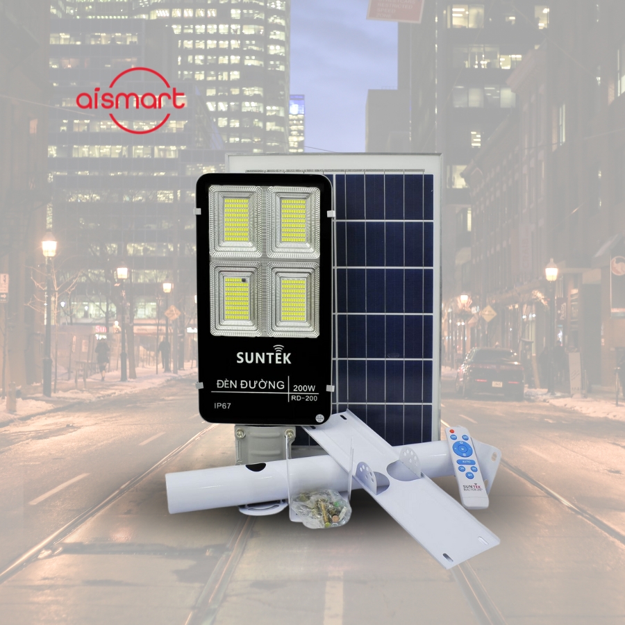 Bộ đèn đường năng lượng mặt trời công suất 200w. Model: RD-200, hiệu: Suntek