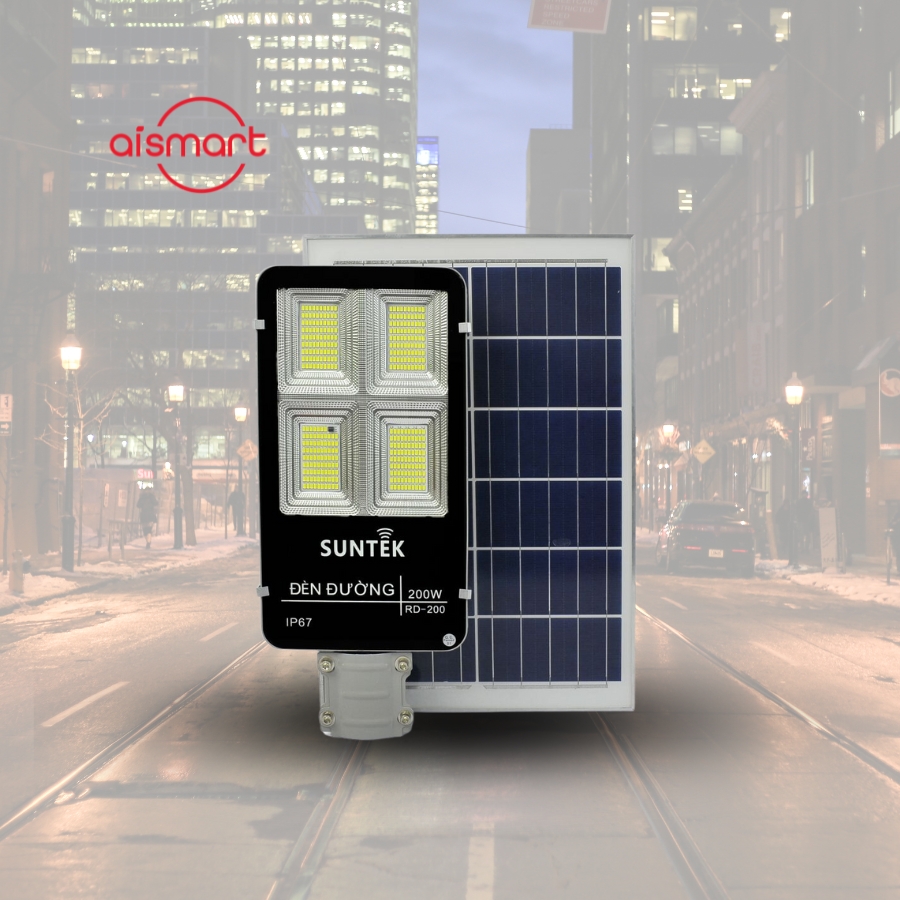 Bộ đèn đường năng lượng mặt trời công suất 200w. Model: RD-200, hiệu: Suntek
