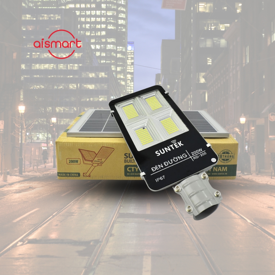Bộ đèn đường năng lượng mặt trời công suất 200w. Model: RD-200, hiệu: Suntek